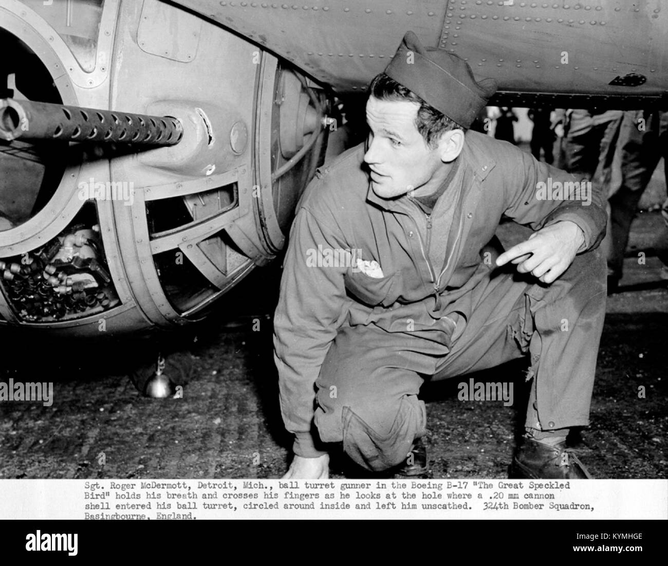 A historical photograph of a Boeing B-17 Flying Fortress, showcasing ...
