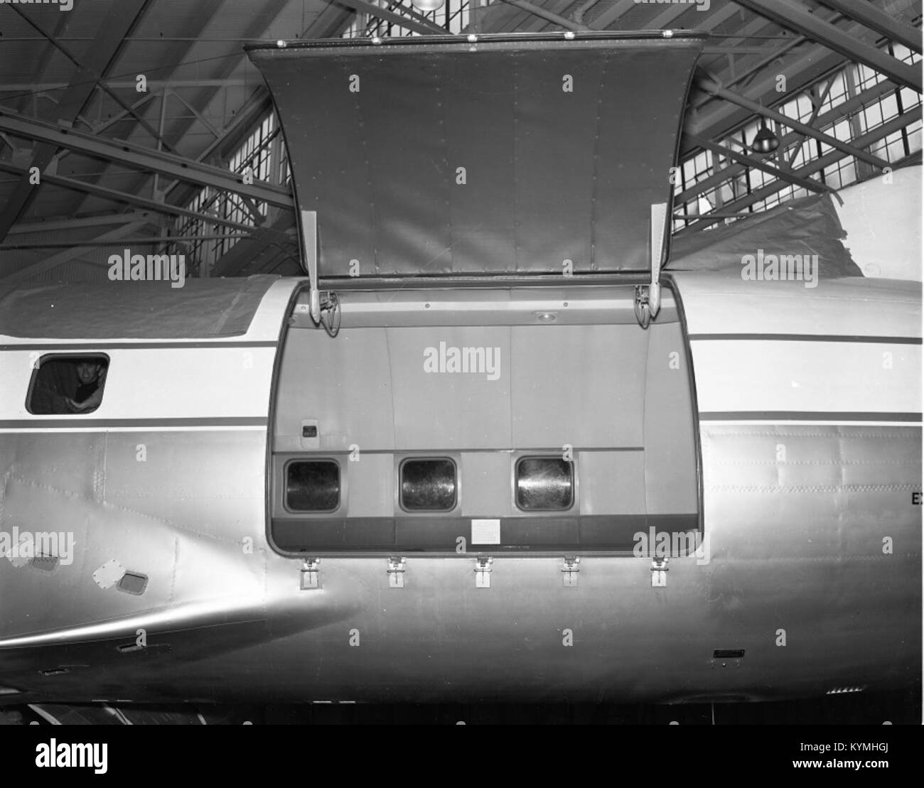 A negative image of a Convair aircraft, showcasing the design and ...