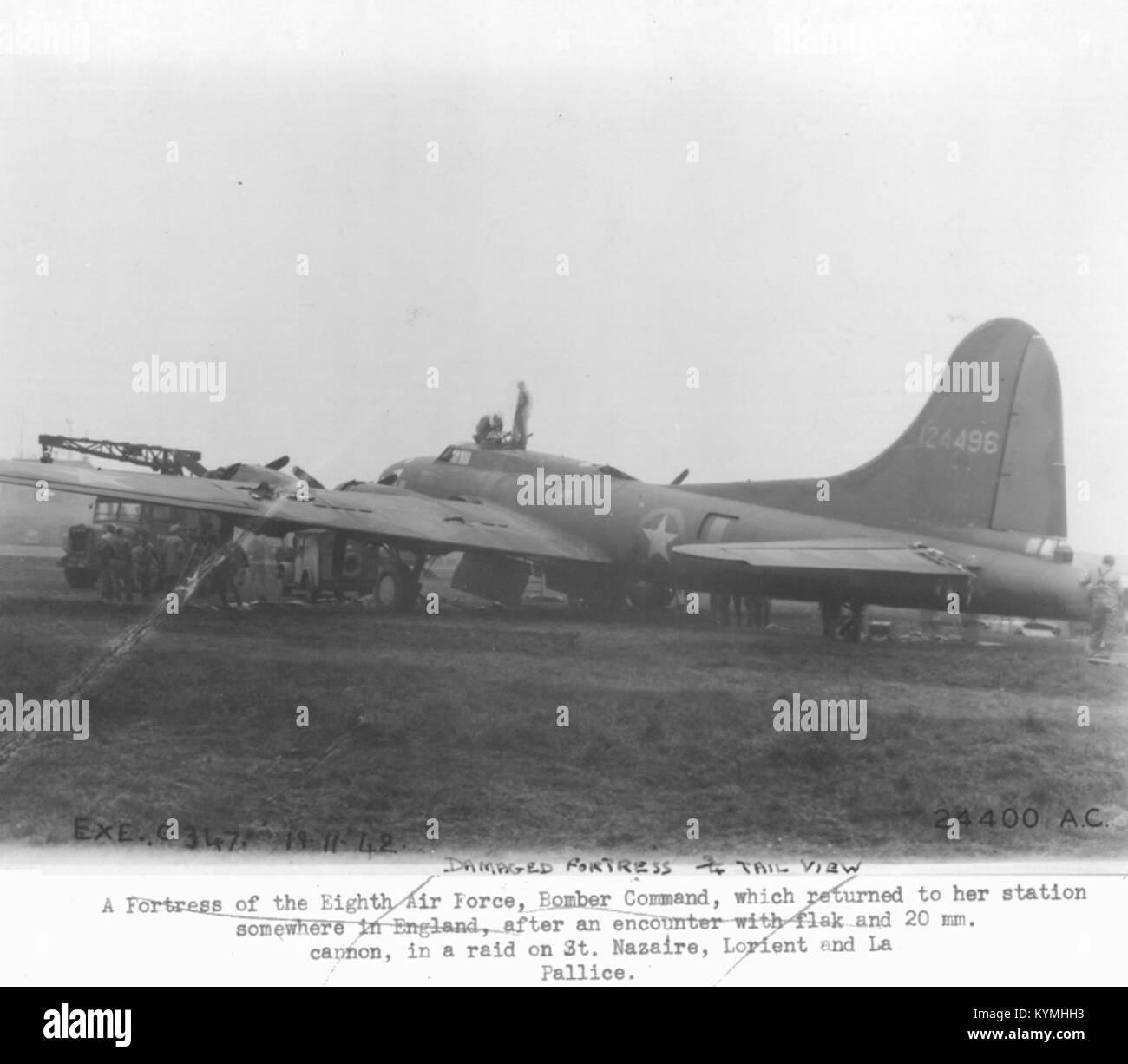 A photograph of a Boeing B-17 Flying Fortress, a World War II-era ...
