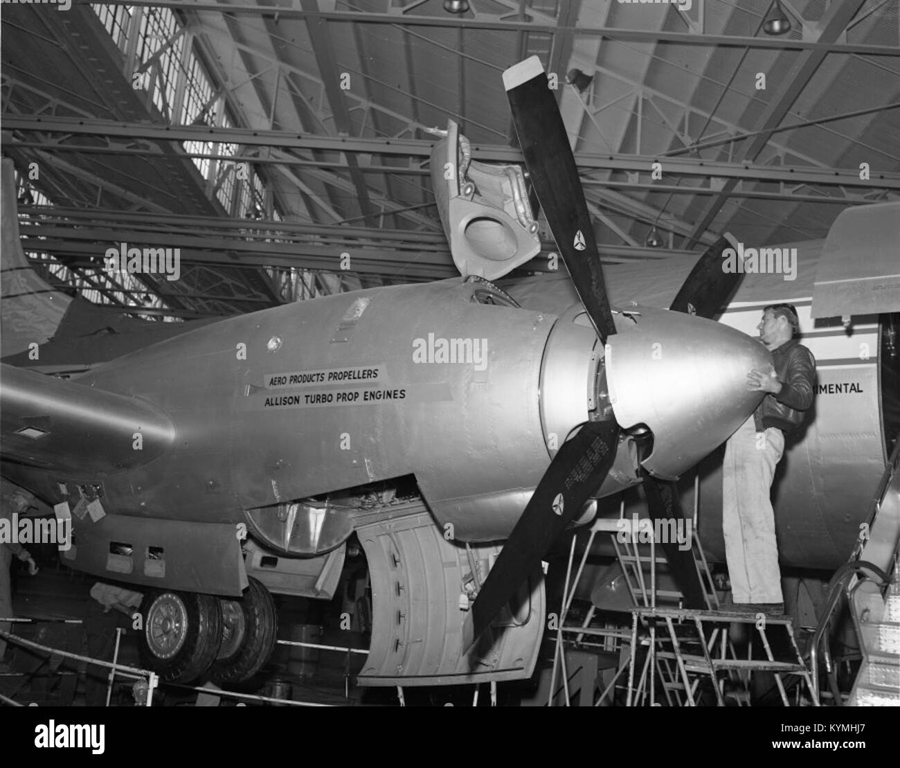 A negative image of a Convair aircraft, showcasing the design and ...
