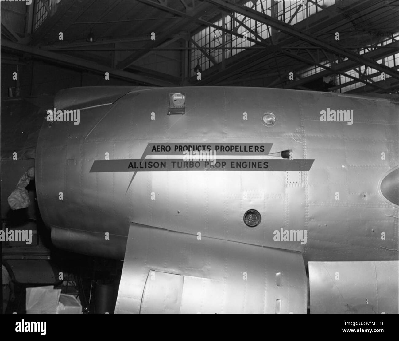 A historical photograph of a Convair aircraft negative, showcasing the ...