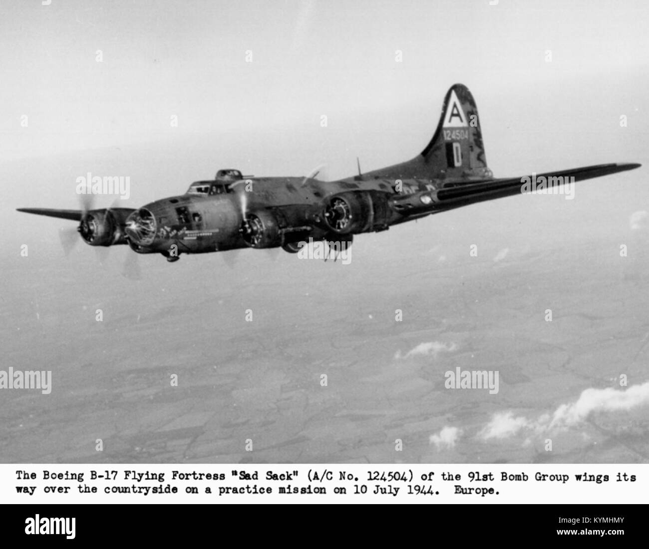 A different angle of the Boeing B-17 Flying Fortress, capturing the ...