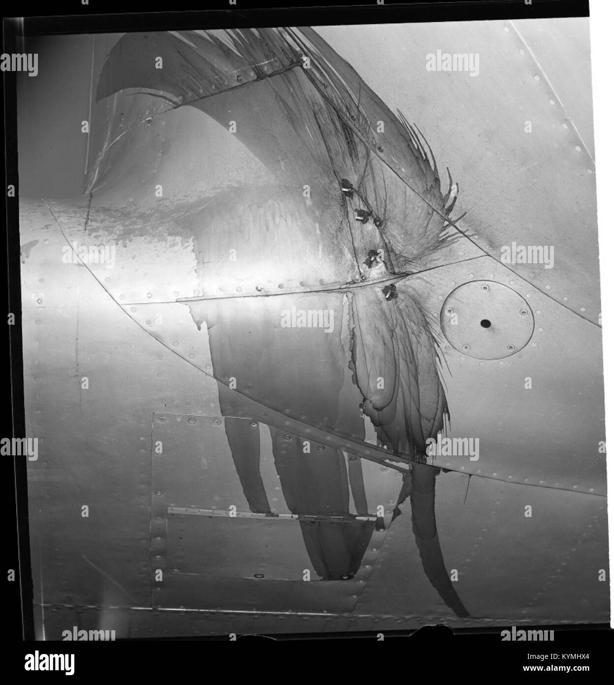 A photograph showing a Convair aircraft, taken from a historical ...