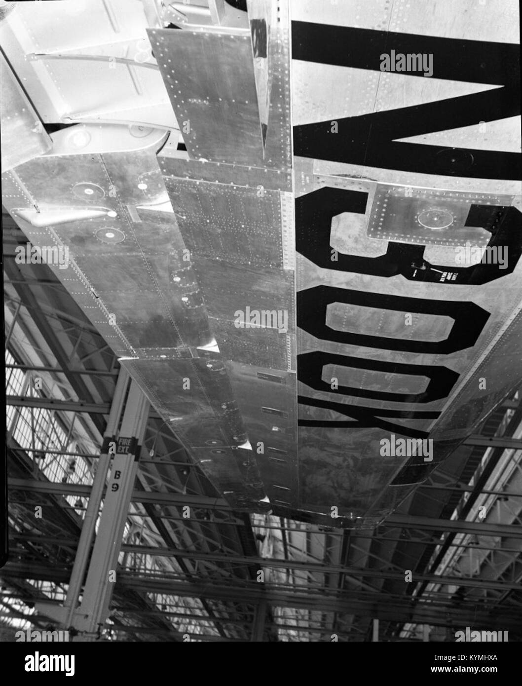 A historical image of a Convair aircraft captured on a negative ...