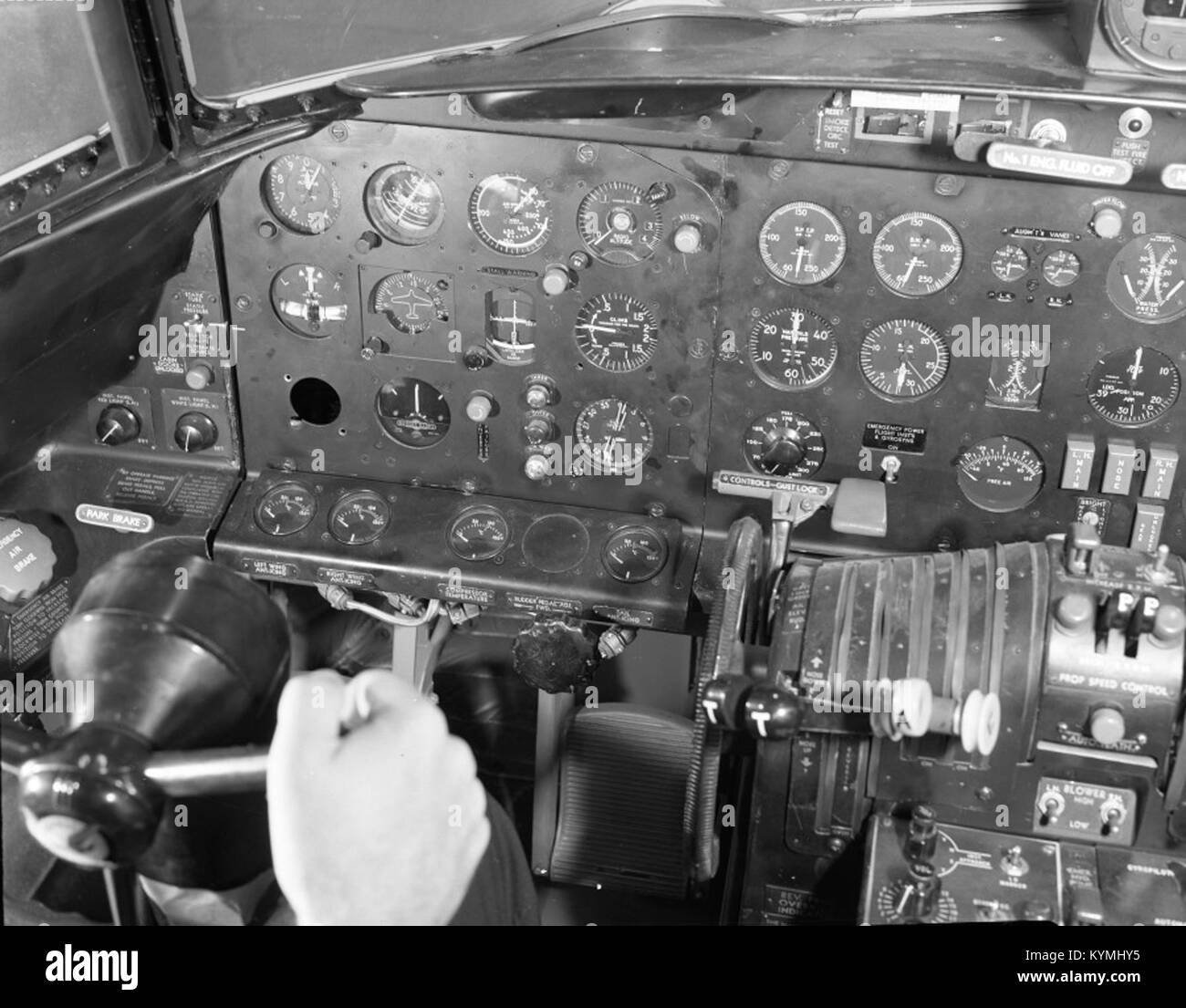 This negative photograph shows a Convair aircraft, captured as part of ...