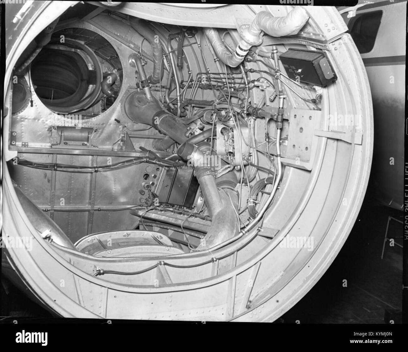 A black and white negative of a Convair aircraft, showcasing its design ...