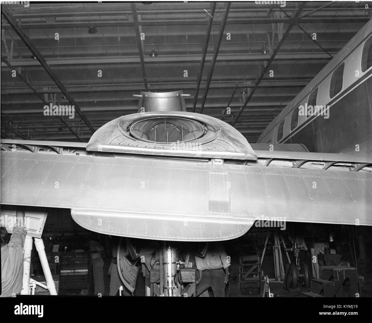 A historical photograph of a Convair aircraft, captured as part of ...