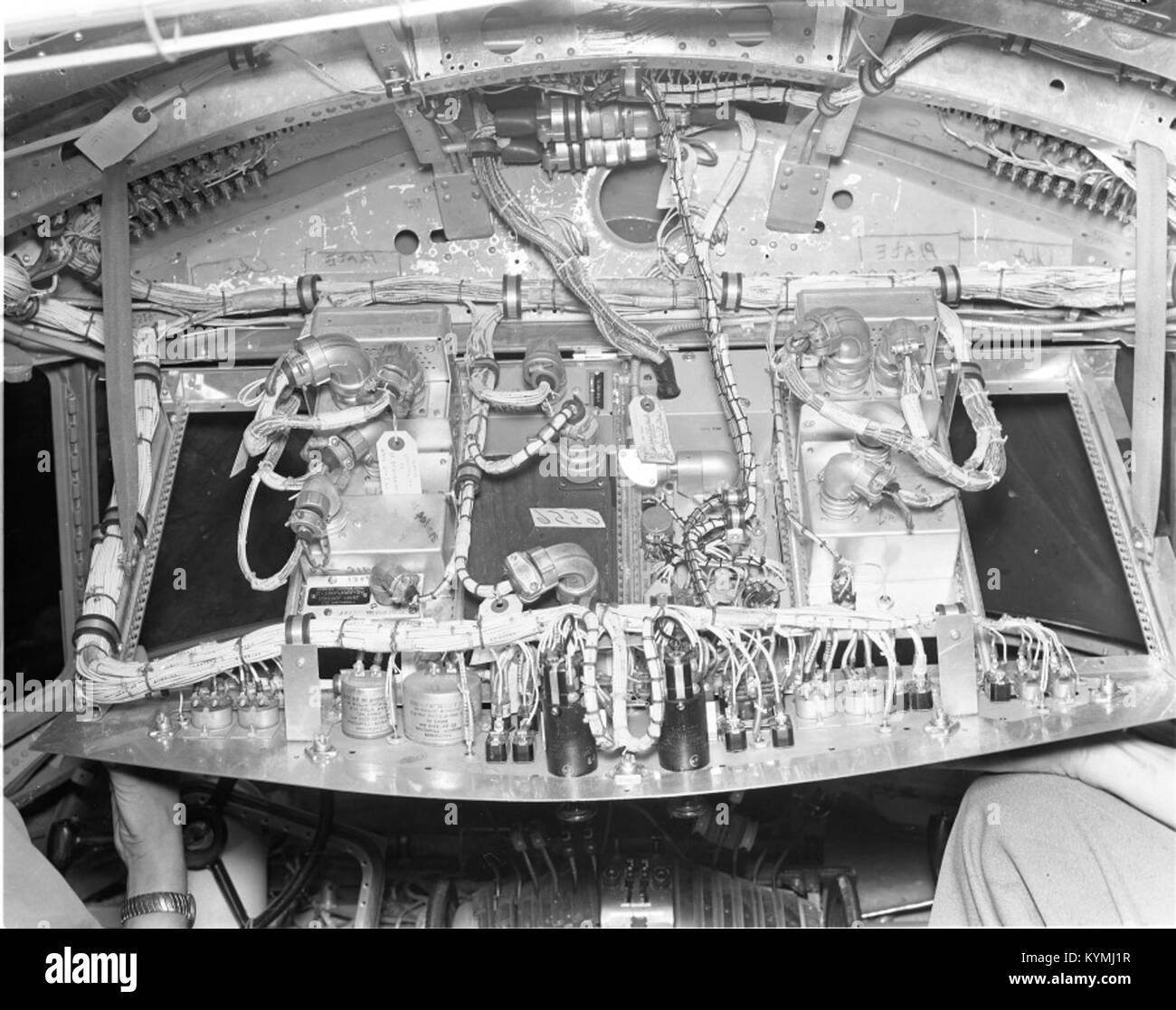 A black and white negative of a Convair aircraft, showcasing the ...