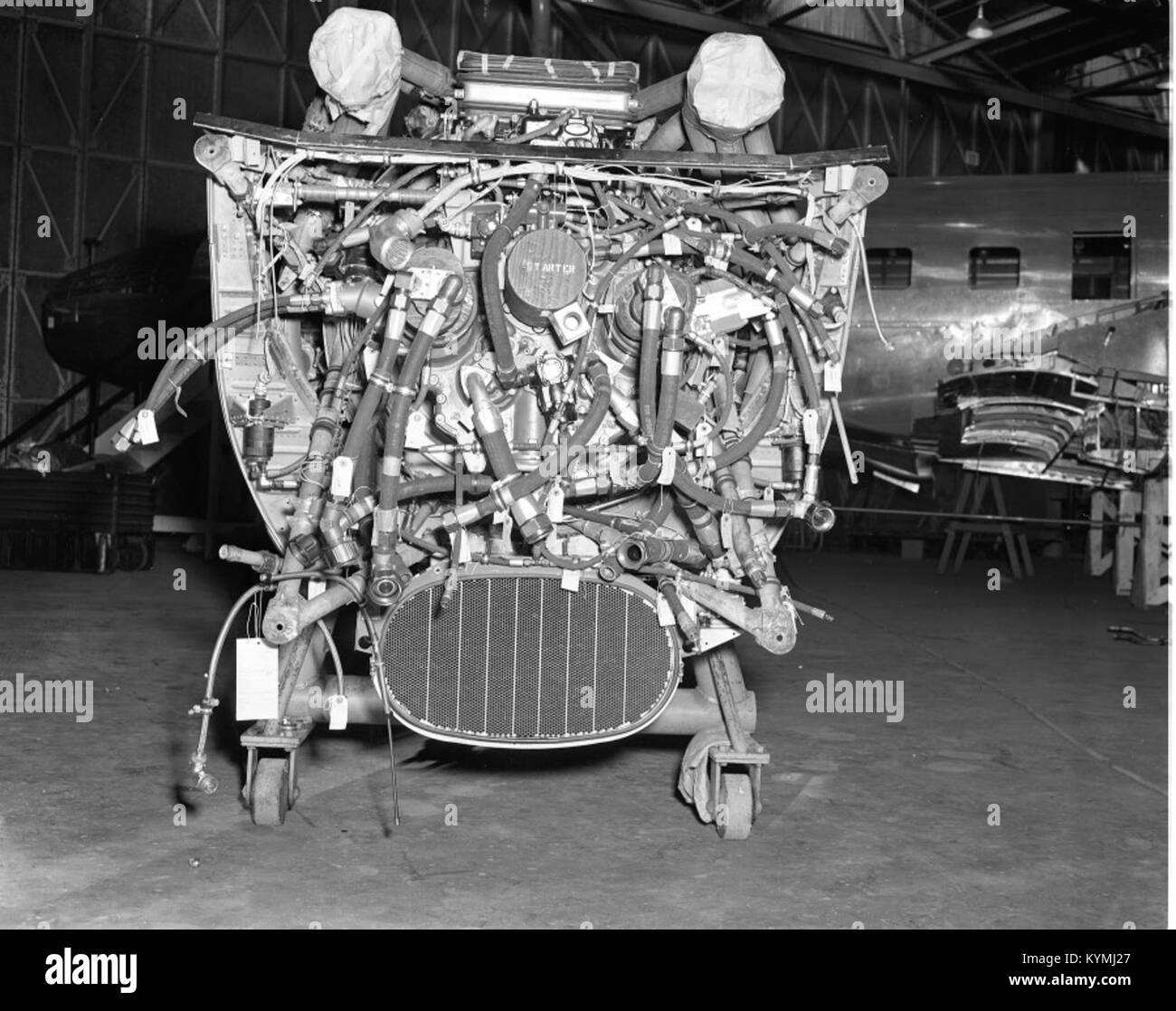 A photographic negative of a Convair aircraft, captured during a ...