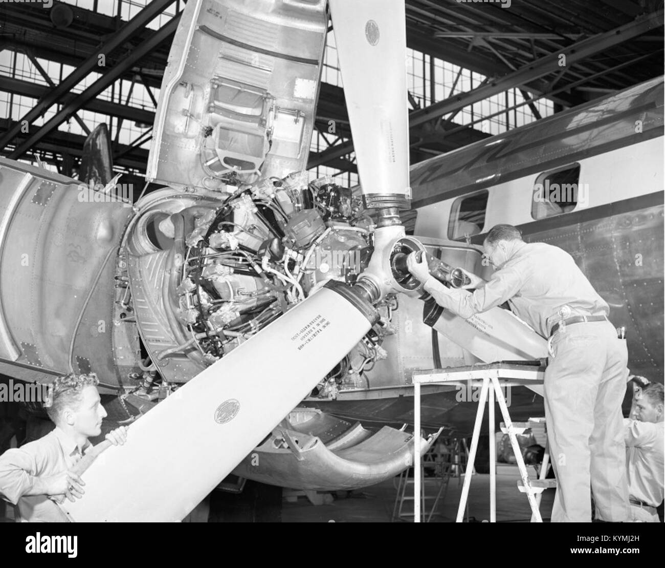 Negative image of a Convair aircraft, showcasing its design and ...
