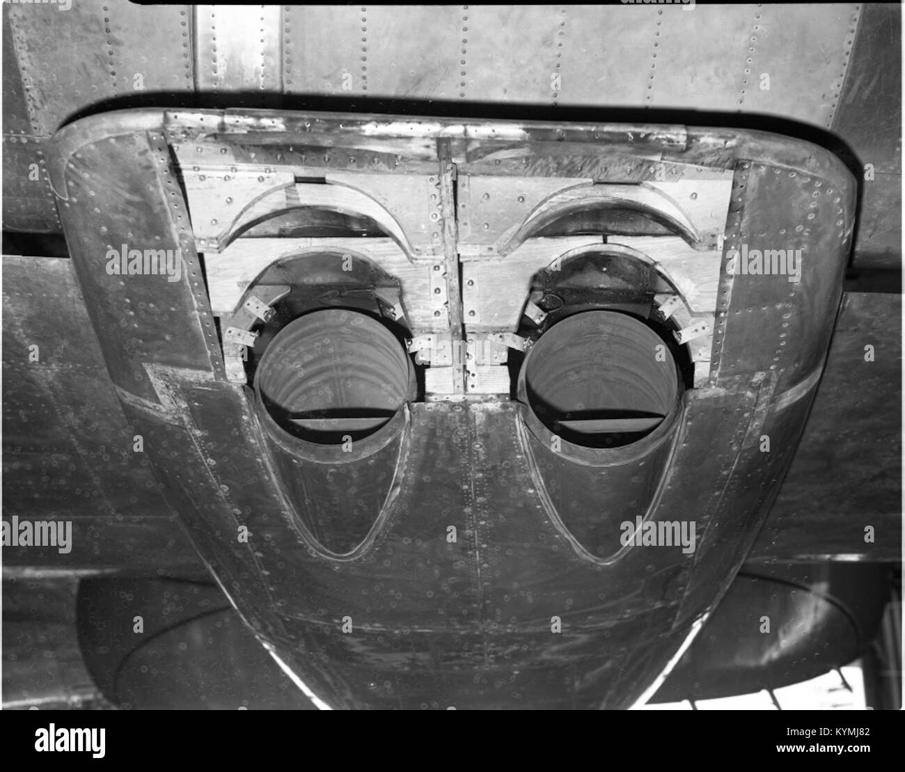 Historical negative image of a Convair aircraft, showcasing the design ...