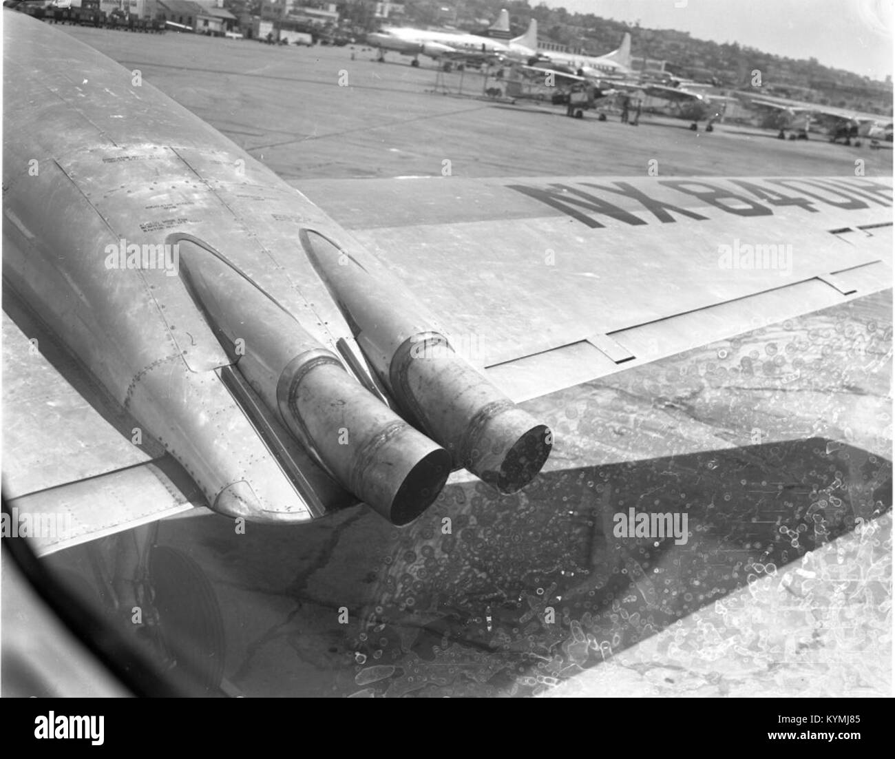 A historical image of a Convair aircraft captured as a photographic ...