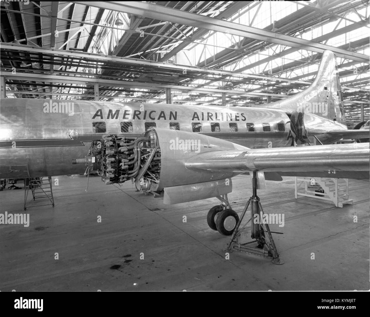 A negative image of a Convair aircraft, documenting the design and ...