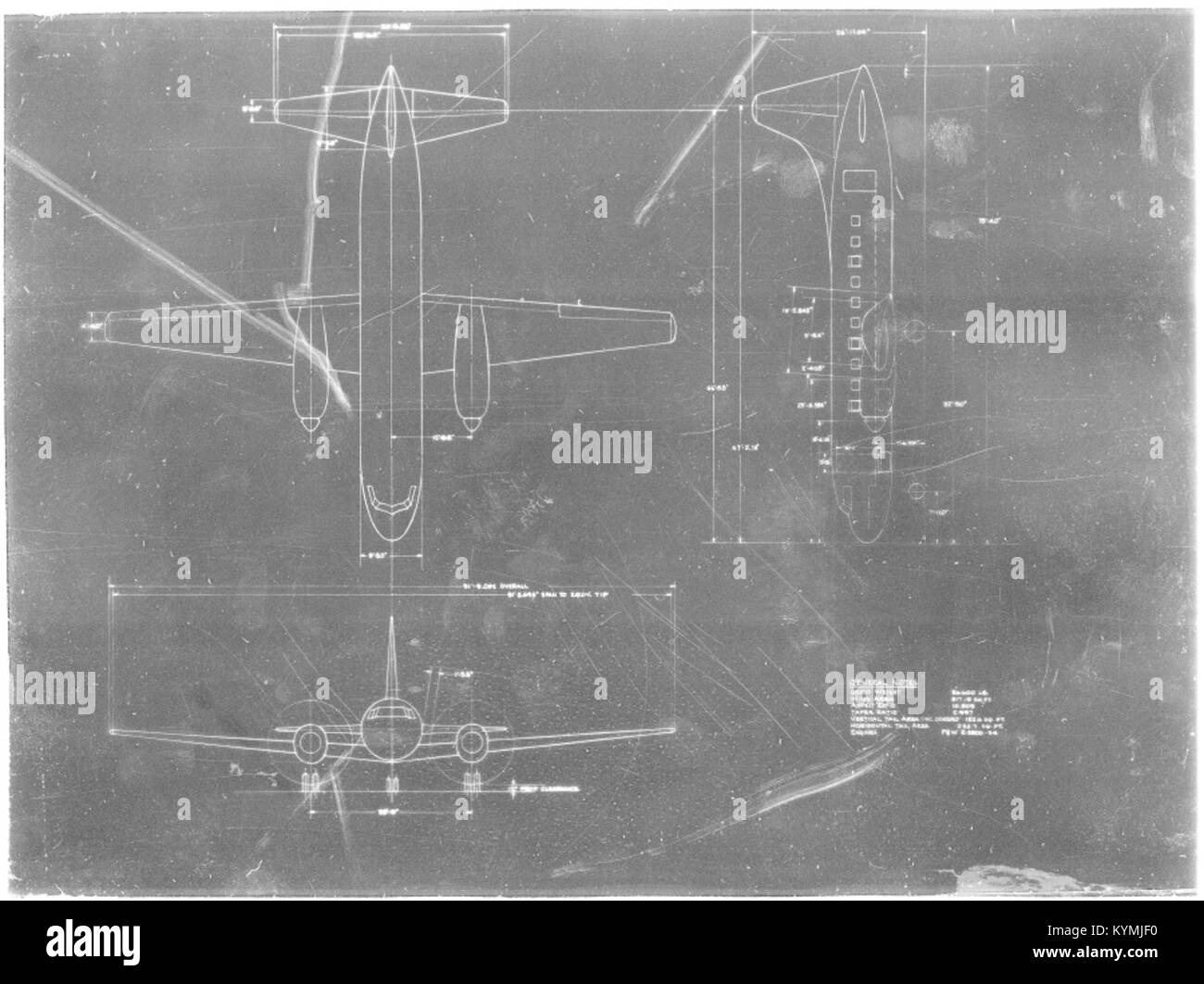A vintage negative of a Convair aircraft, showcasing its design and ...