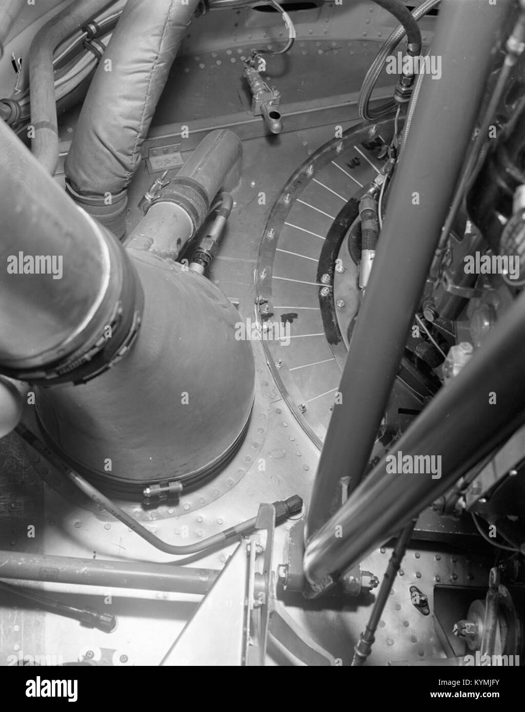 Photograph of a Convair aircraft captured in negative format ...