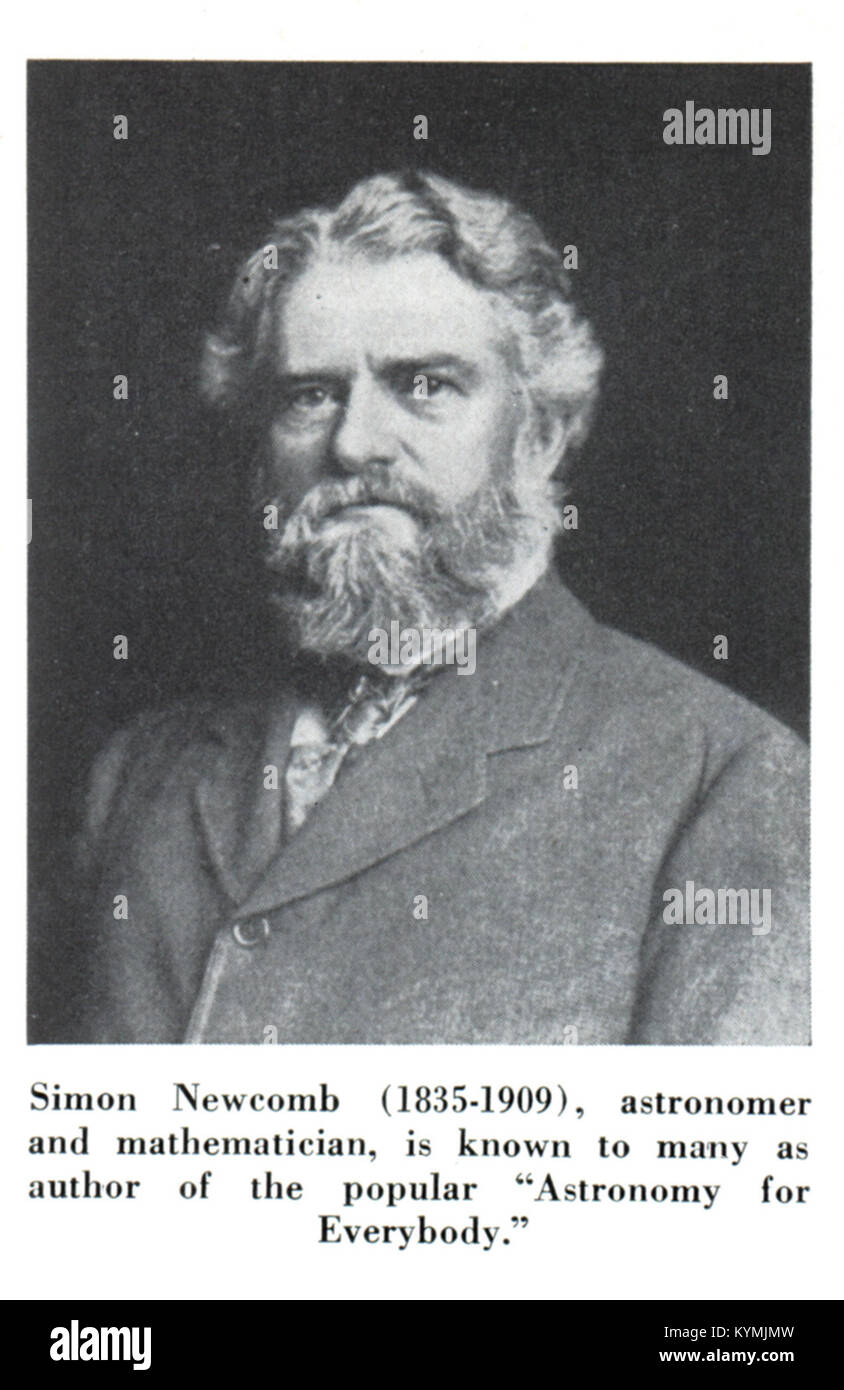 Portrait of Simon Newcomb (1835-1909), a prominent astronomer and ...
