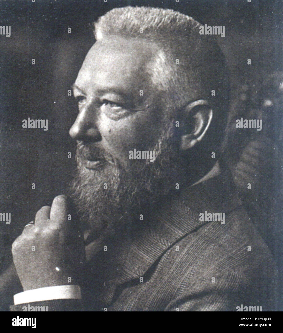 A vintage portrait of Wilhelm Ostwald, a renowned chemist, taken in the ...