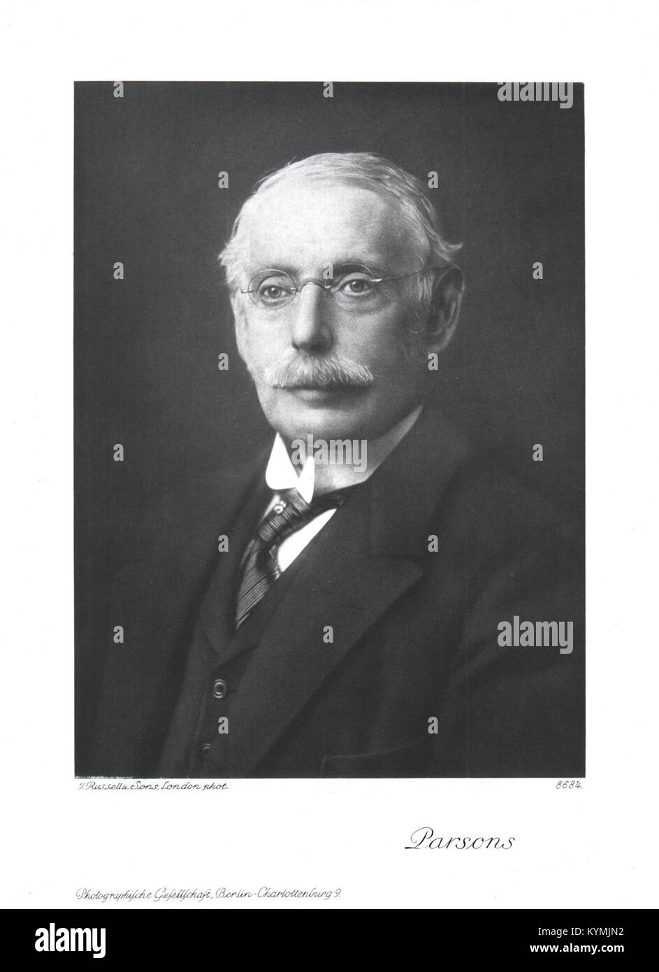 A historical portrait of Charles Parsons (1854-1931), a prominent ...