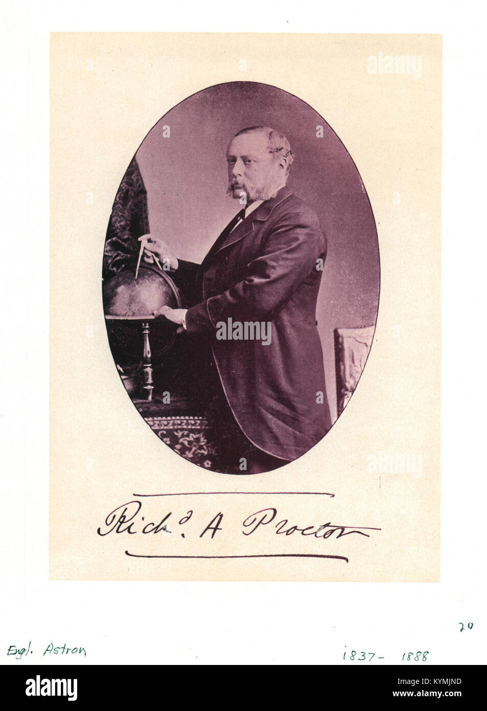 Portrait of Richard Anthony Proctor (1837-1888), a renowned astronomer ...