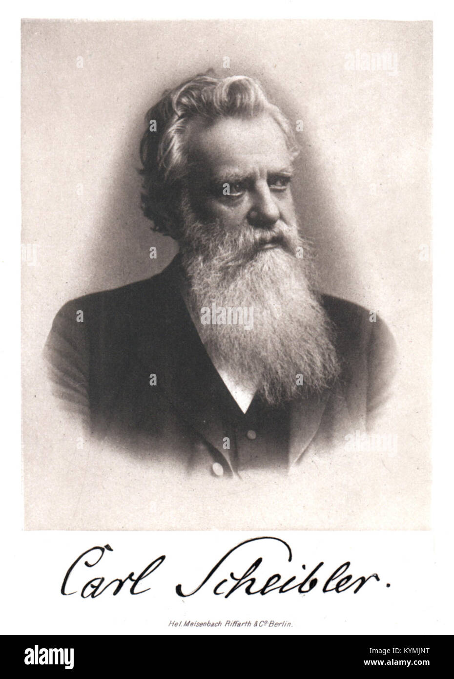 A portrait of Carl Bernhard Wilhelm Scheibler, a 19th-century chemist ...