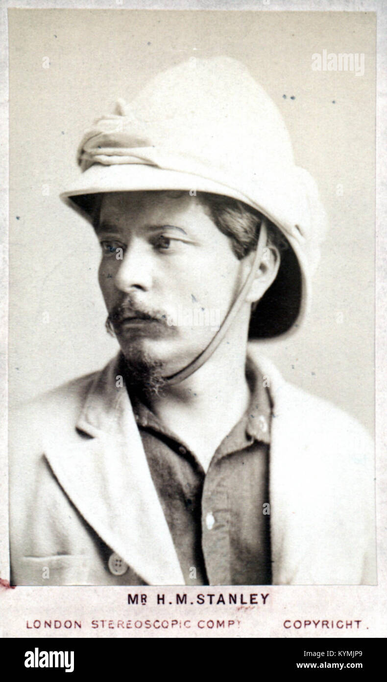 A portrait of Henry Morton Stanley (1841-1904), the famous explorer ...