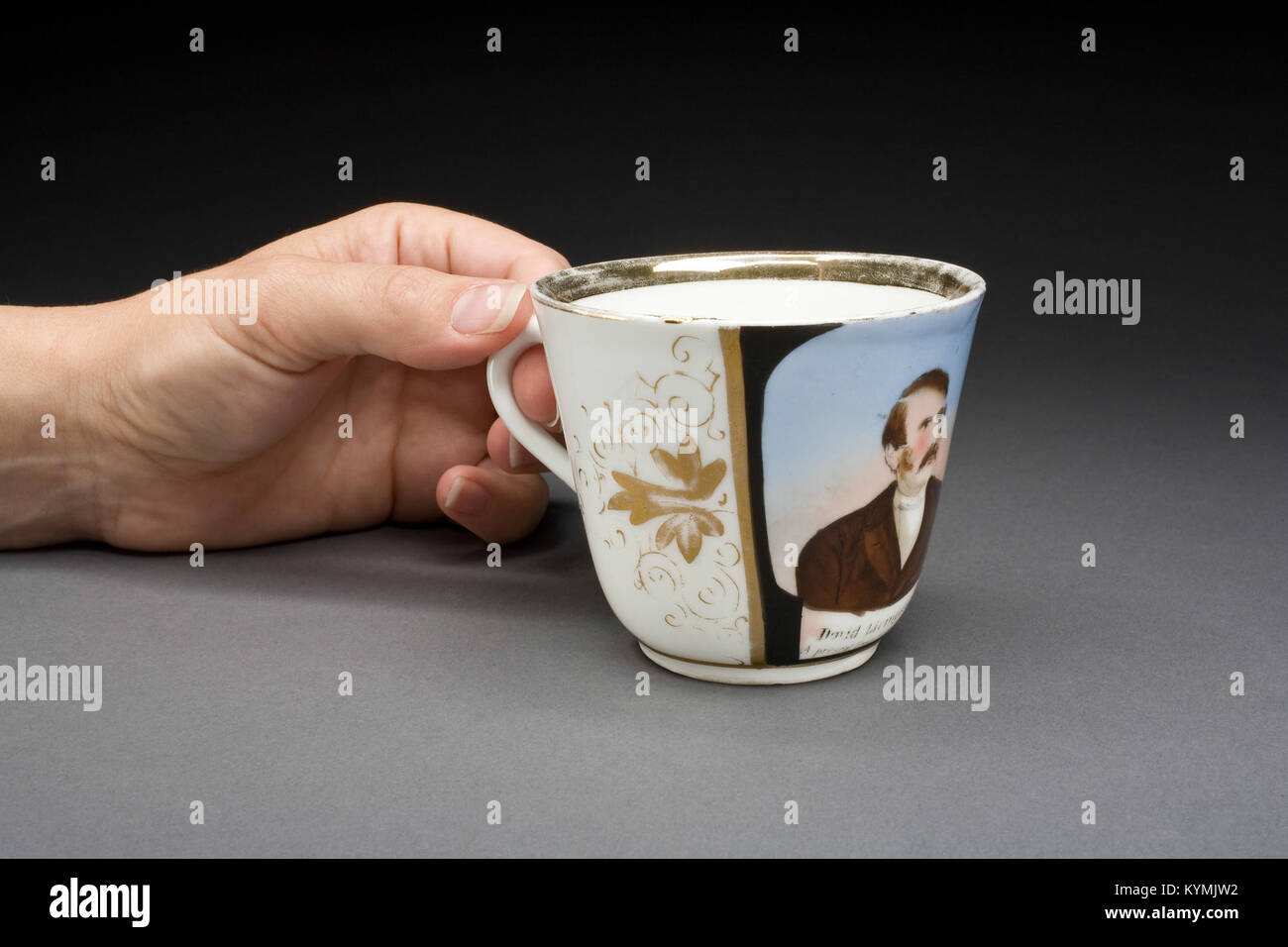 A photograph of a Livingstone teacup, a historical object from the ...