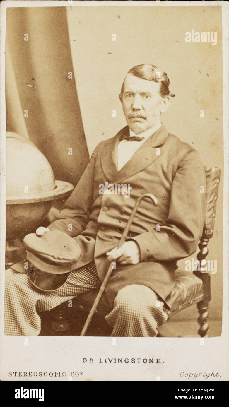 A carte-de-visite photograph of Dr. David Livingstone, an English ...