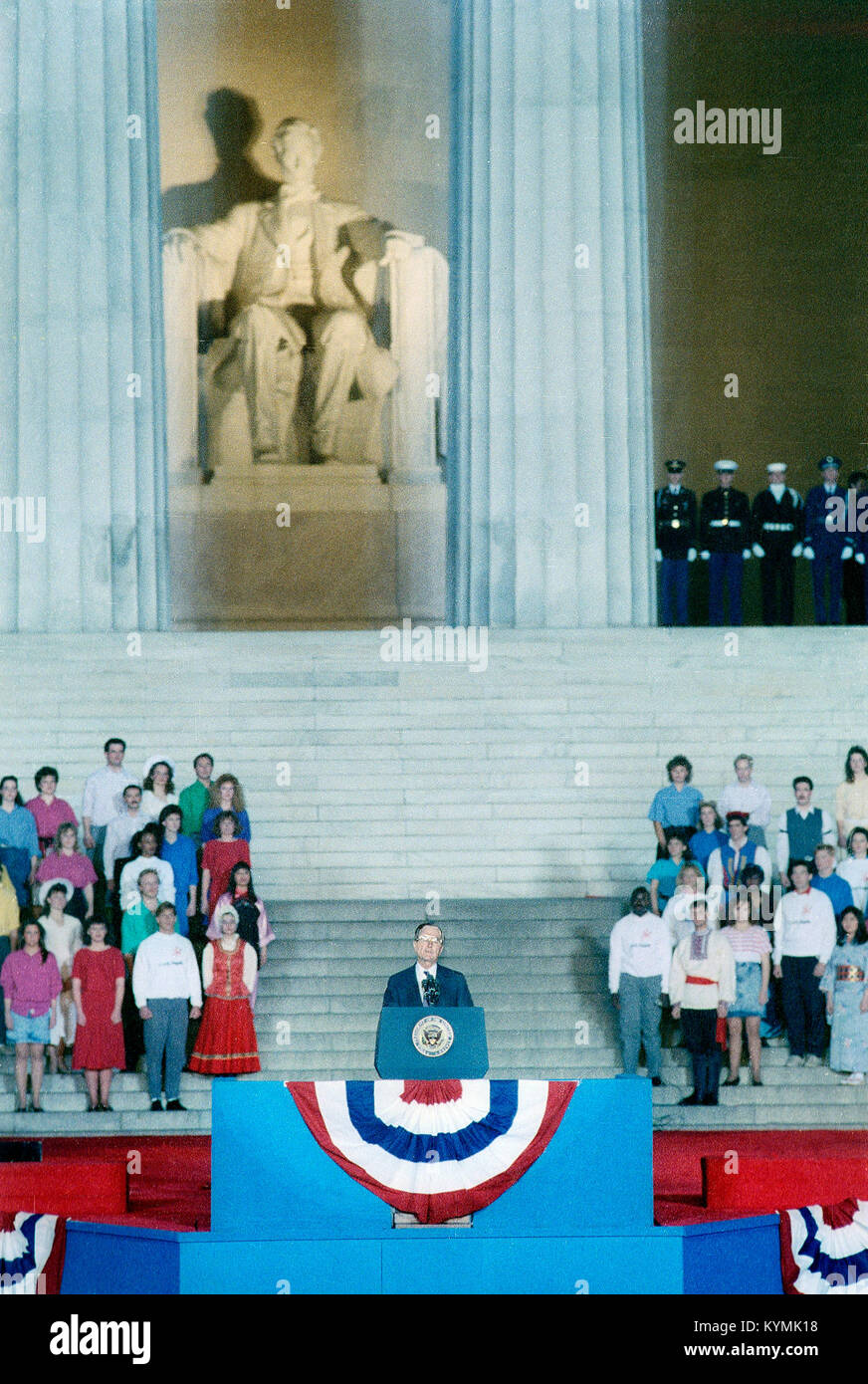 A photograph capturing the opening ceremonies of the 1989 Presidential ...