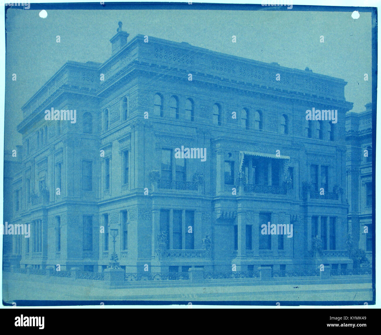 A monochrome illustration representing a historic building, captured in ...