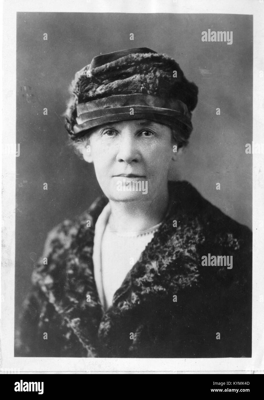 A historical black-and-white portrait of Alice Brown (1857-1948), an ...