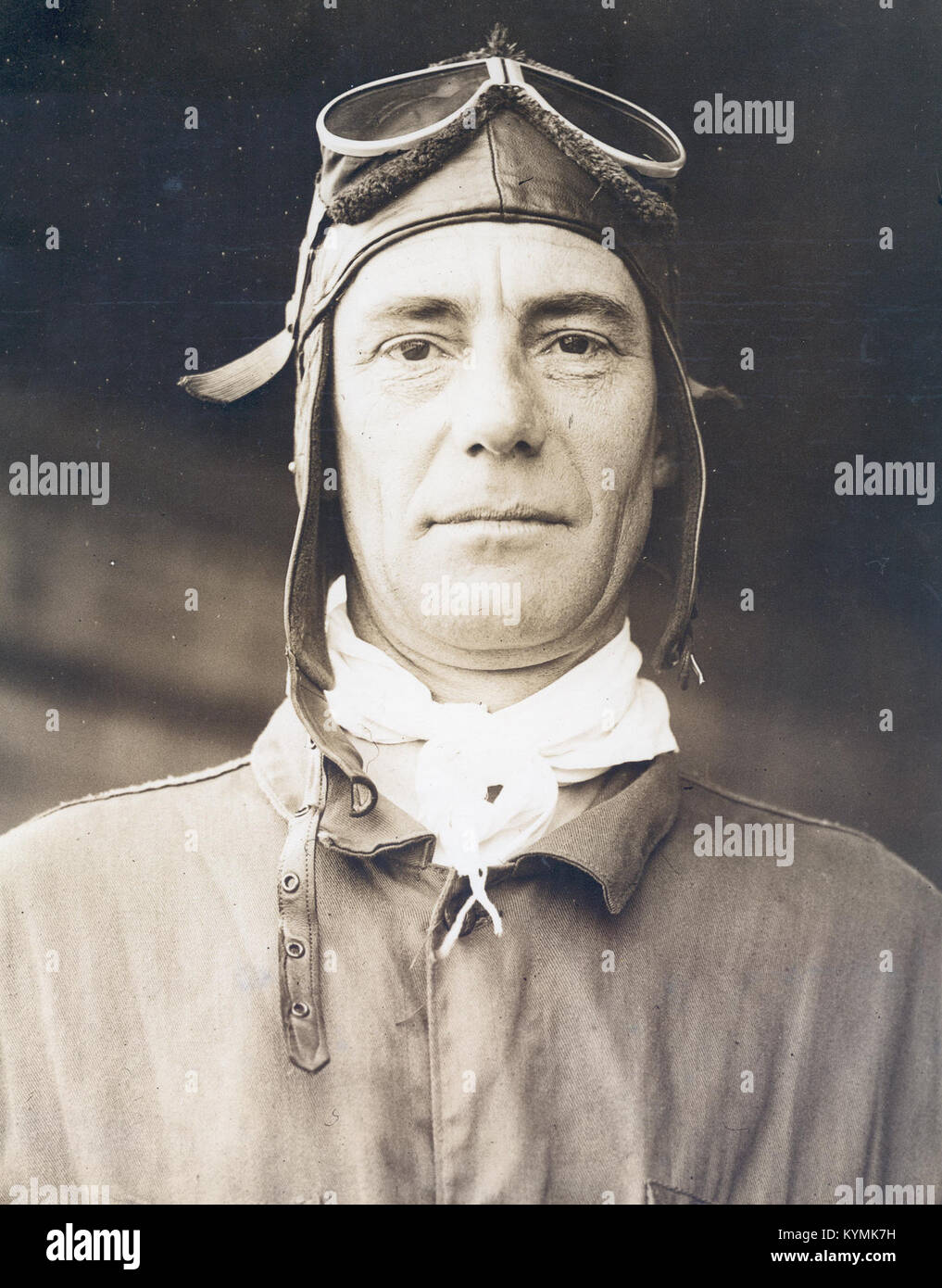 A photograph of airmail pilot James DeWitt Hill, taken in 1924, showing ...