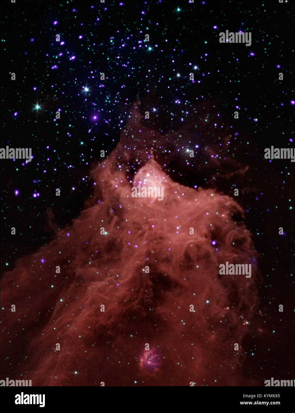 A photograph capturing the Cepheus B star formation, part of a ...