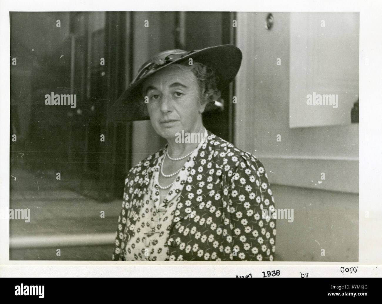 A portrait of Dorothy Page Gregory (Lady Gregory), captured in 1938 ...