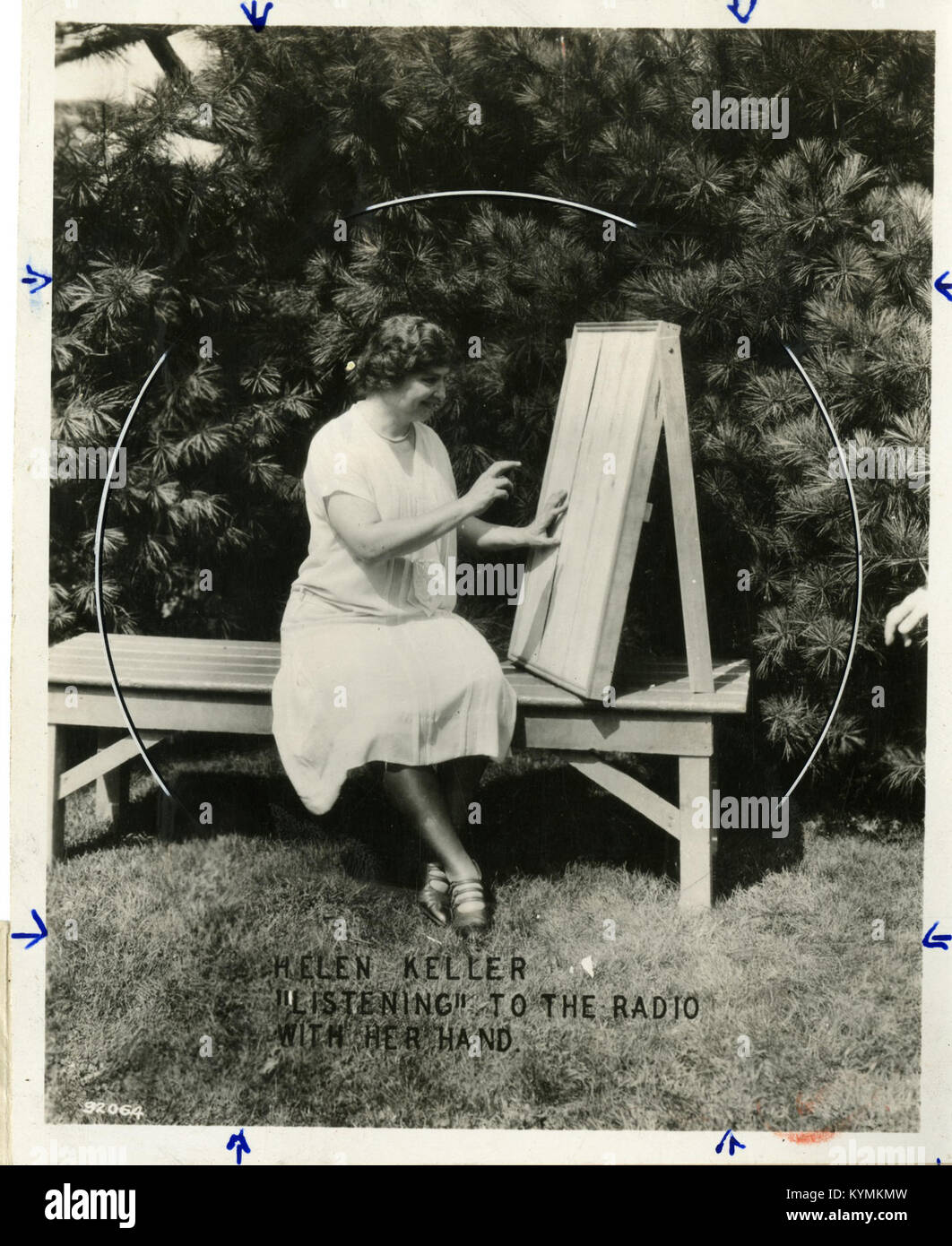 A historic photograph of Helen Adams Keller, a prominent American ...