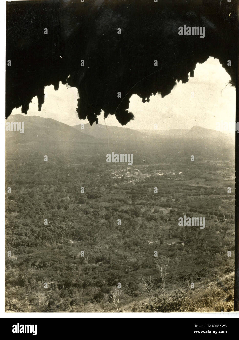 A photograph of the village of San Rafael, Haiti, taken from inside a ...