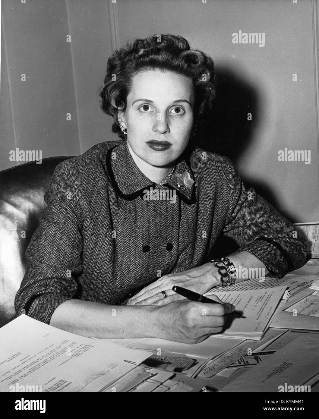 A historical illustration of Wynne Sharples Ballinger, a woman in science, featured in a ...