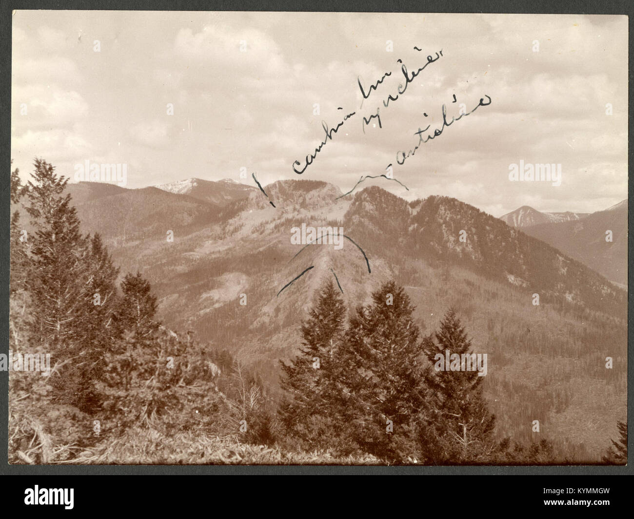 A geological map of a mountain range in Montana, annotated with ...