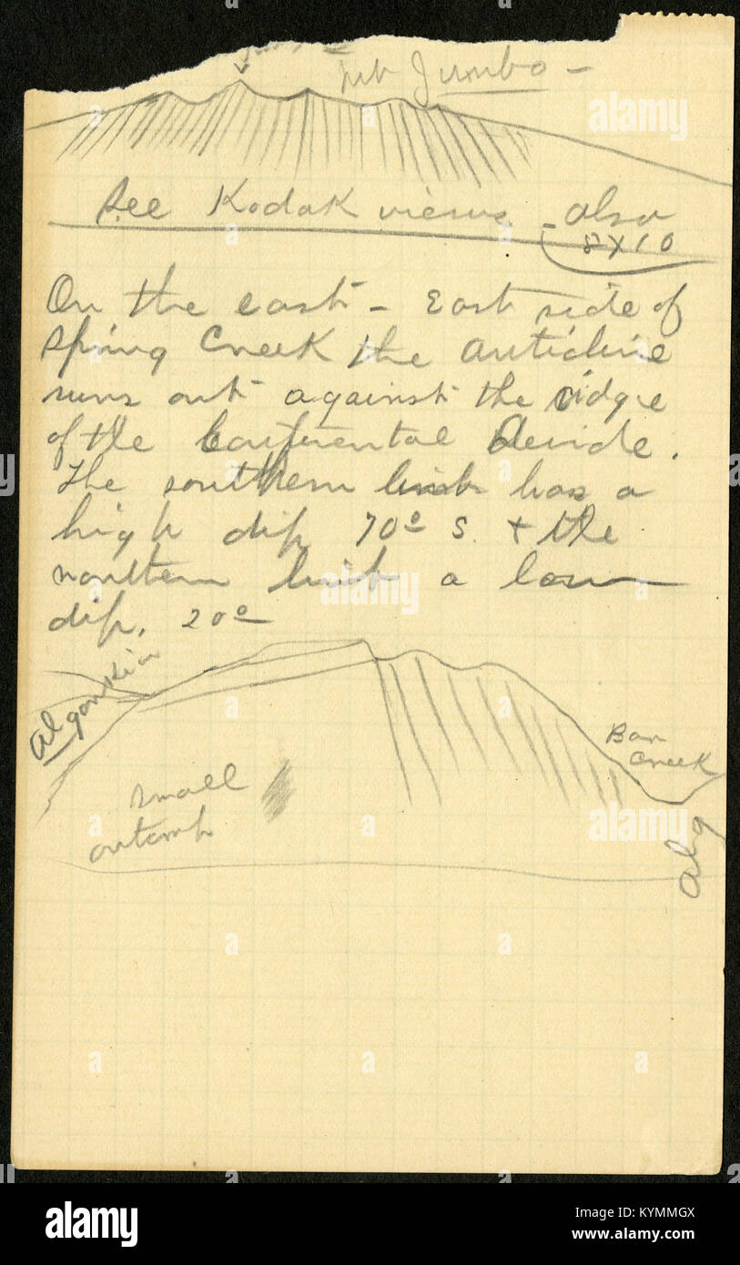 Field notes of Charles D. Walcott, a significant paleontologist, from ...