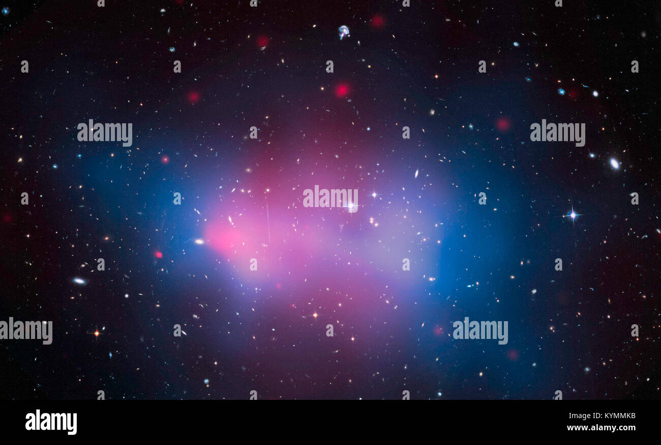 An image showcasing the El Gordo galaxy cluster (ACT J0102-4915), as ...