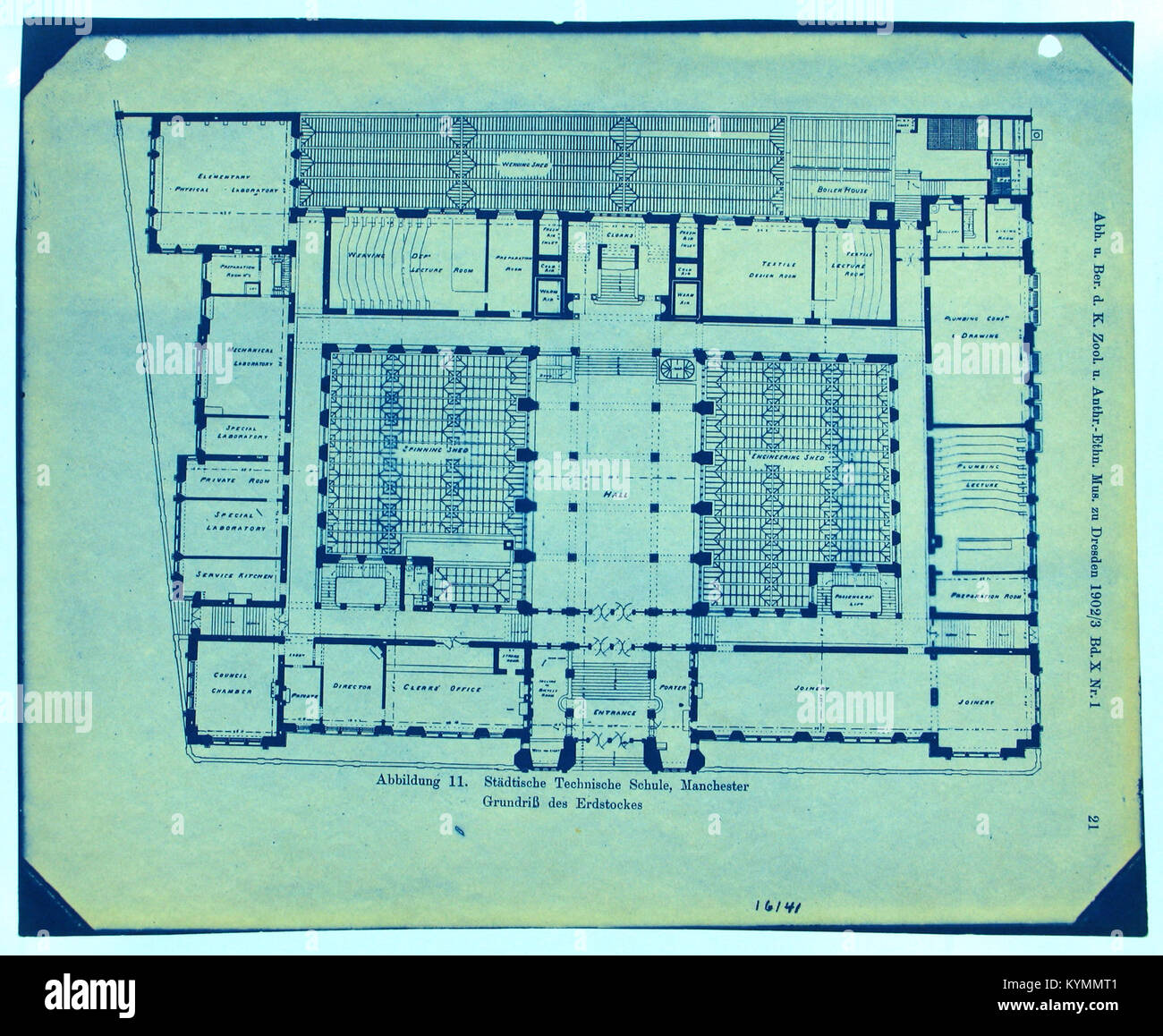 An untitled blueprint from Dresden, circa 1902-1903, showcasing a ...