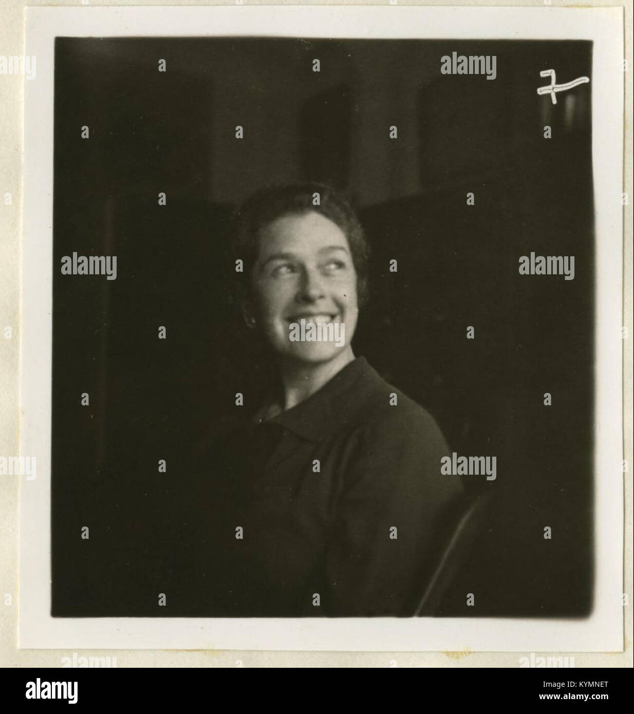 A portrait of Miss Bertha Ferguson, captured in a vintage photograph ...