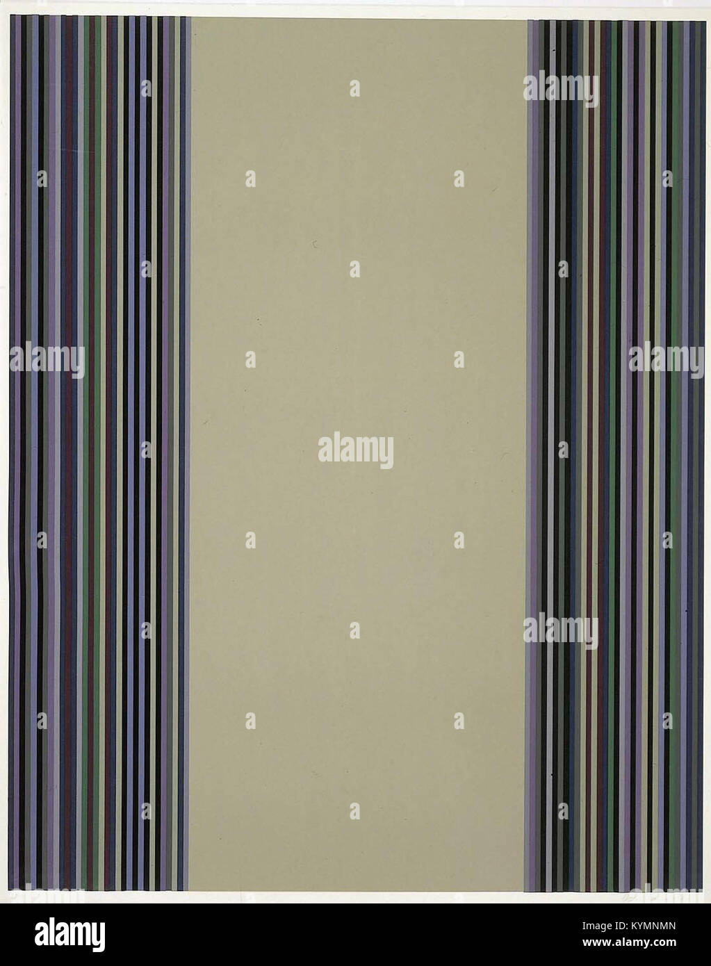 An abstract color lithograph by Gene Davis, created in the 1980s ...