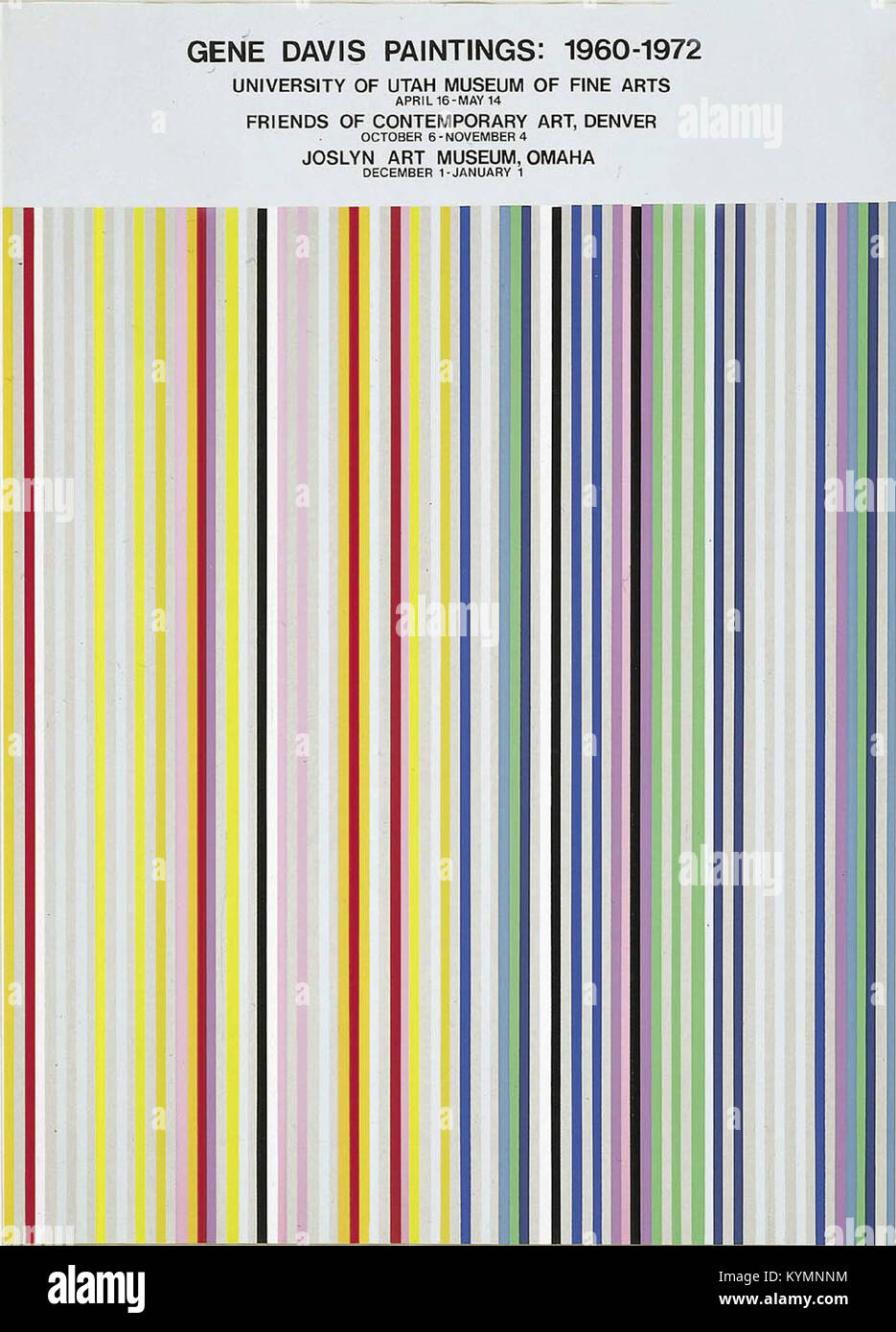 Exhibition poster for Gene Davis' paintings from 1960 to 1972 ...