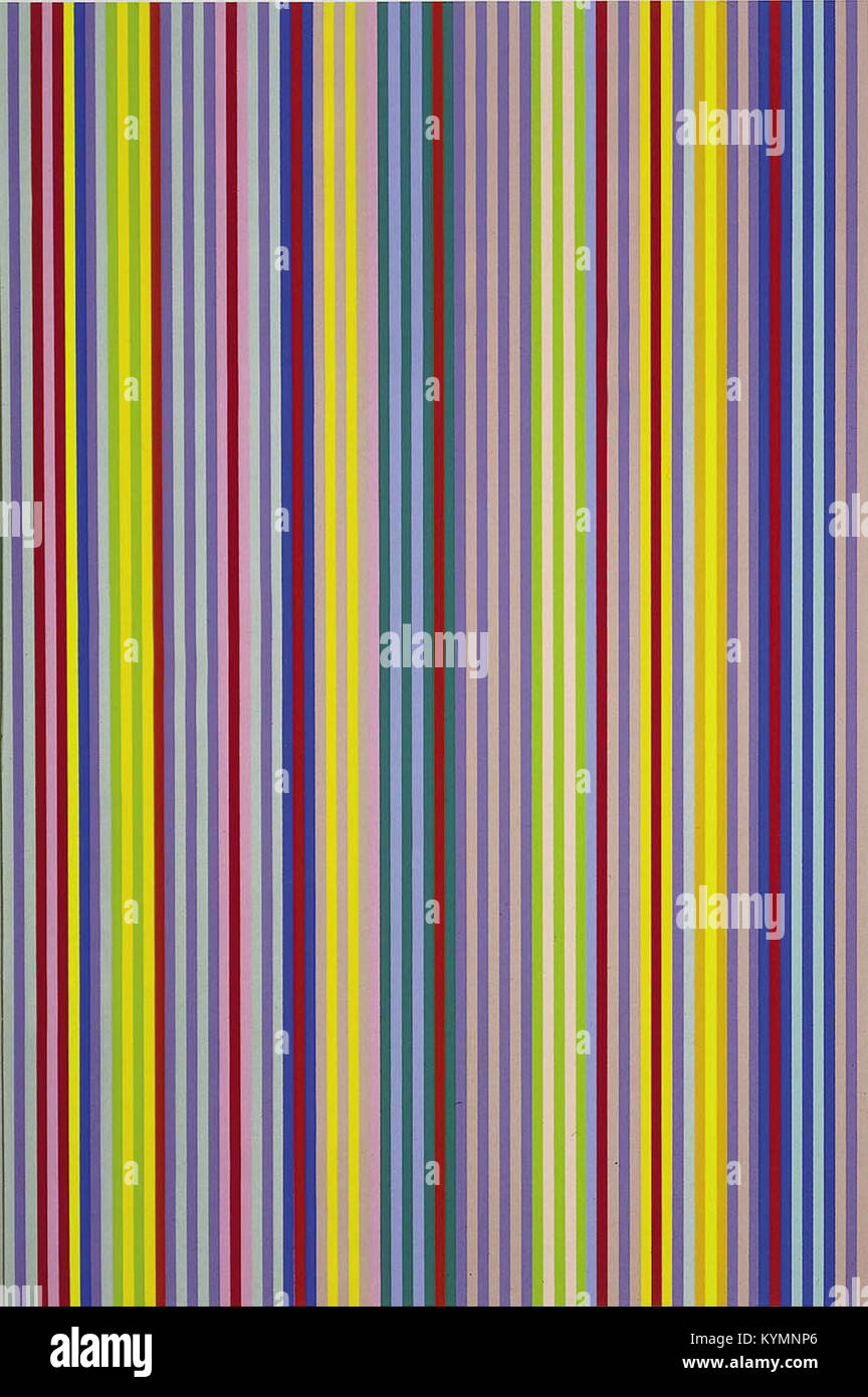 A piece titled *Battle for Grown Ups* from Gene Davis' 1960s abstract ...