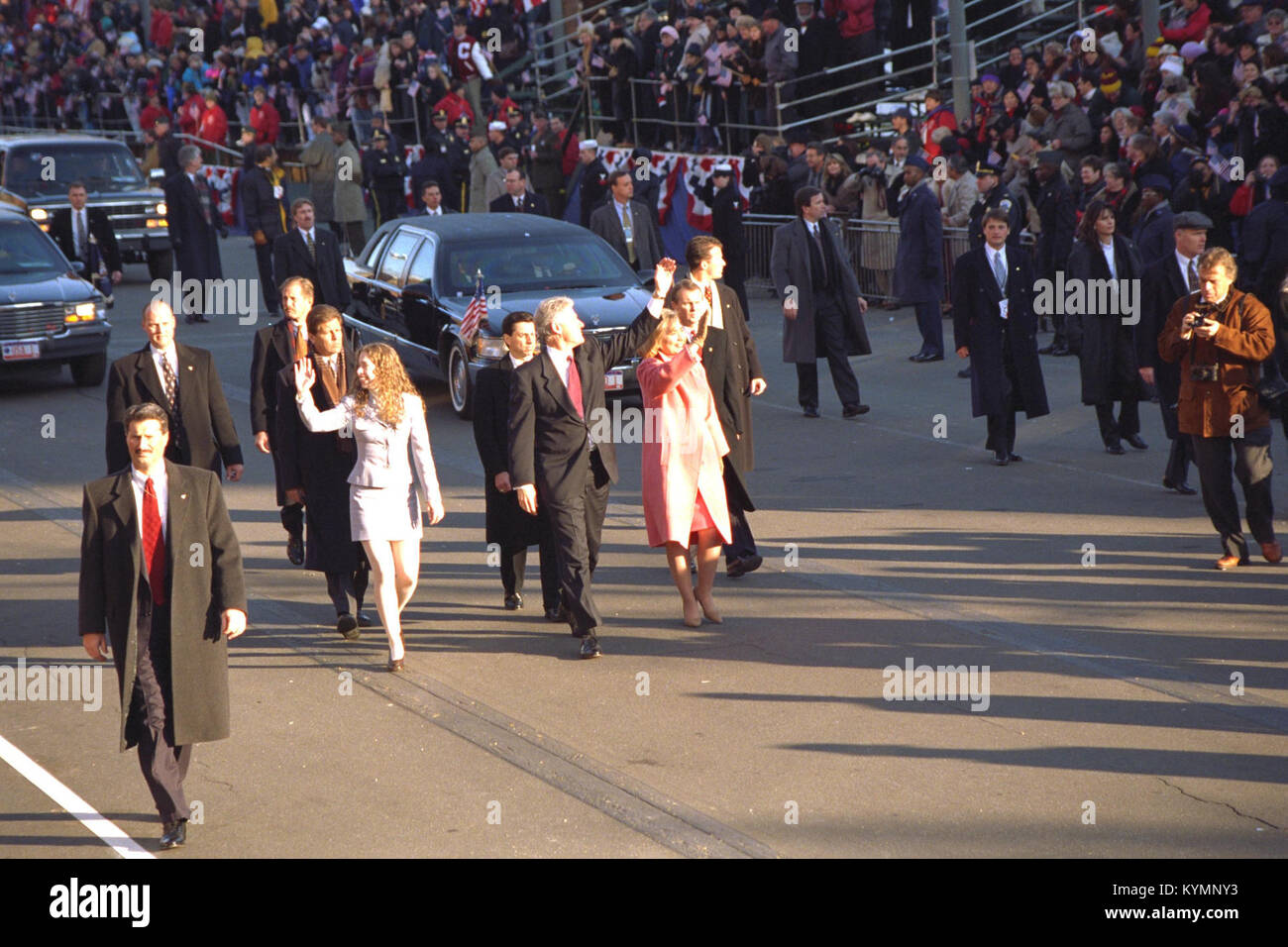 The 1997 inauguration of Bill Clinton, capturing a key moment in ...
