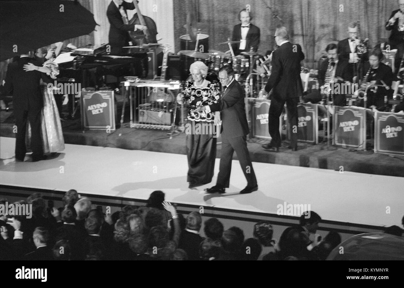 A photograph capturing Vice-President George H.W. Bush and Mrs. Bush at ...