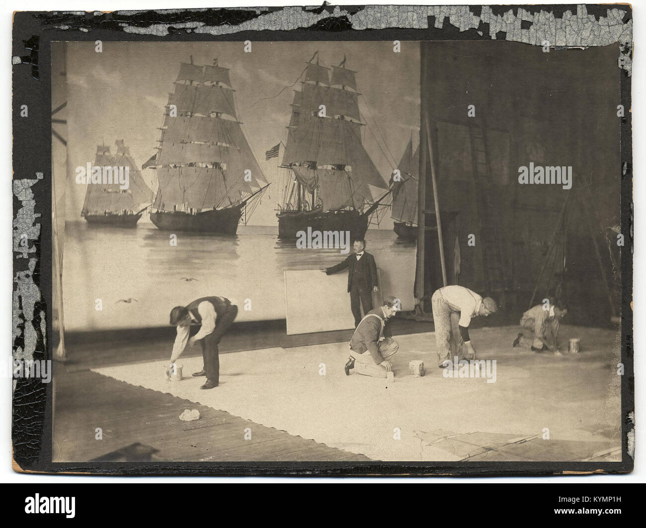 This photograph features Francis Davis Millet, an American artist ...