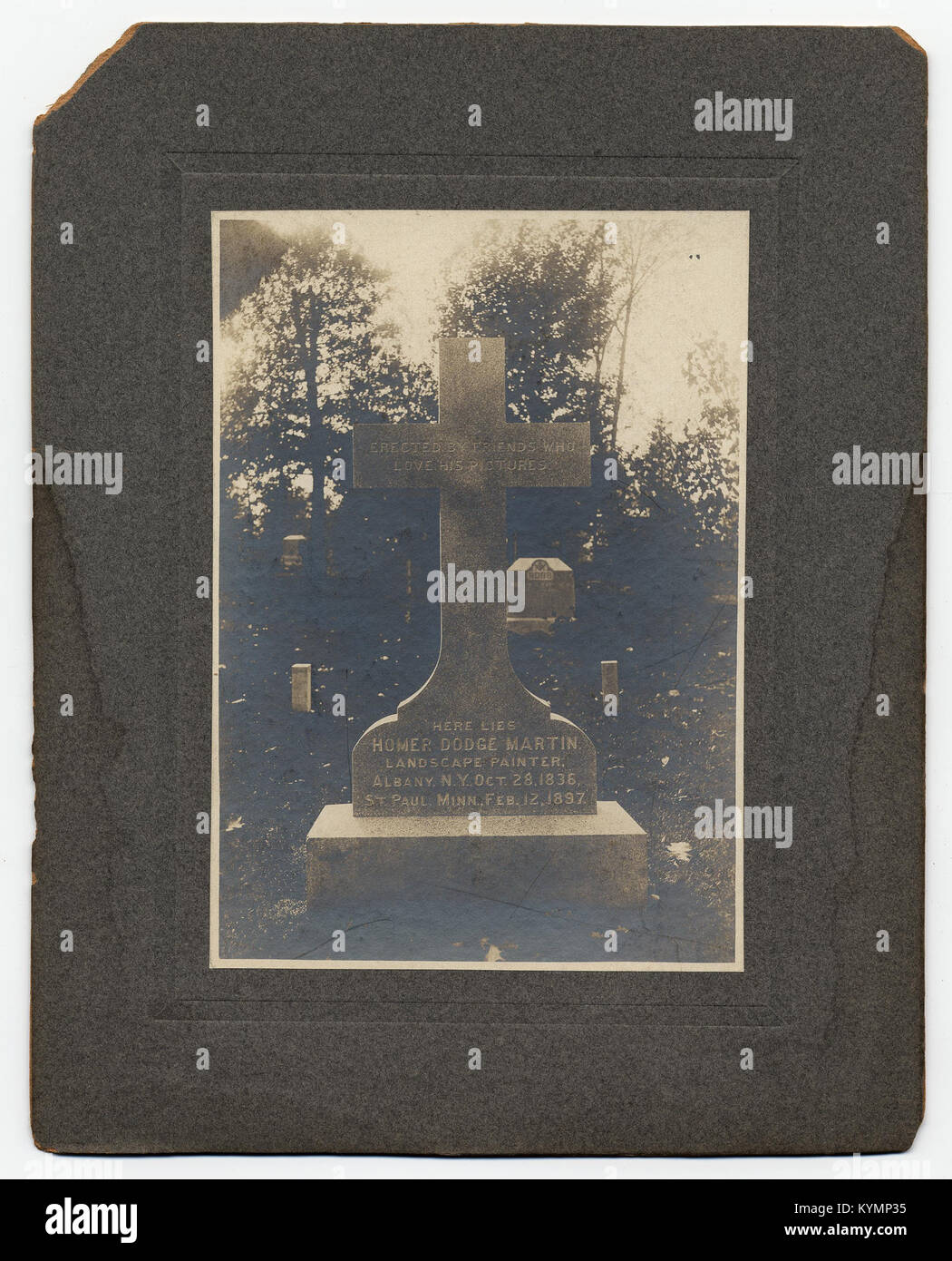Photograph of the tombstone of Homer Dodge Martin, an American artist ...