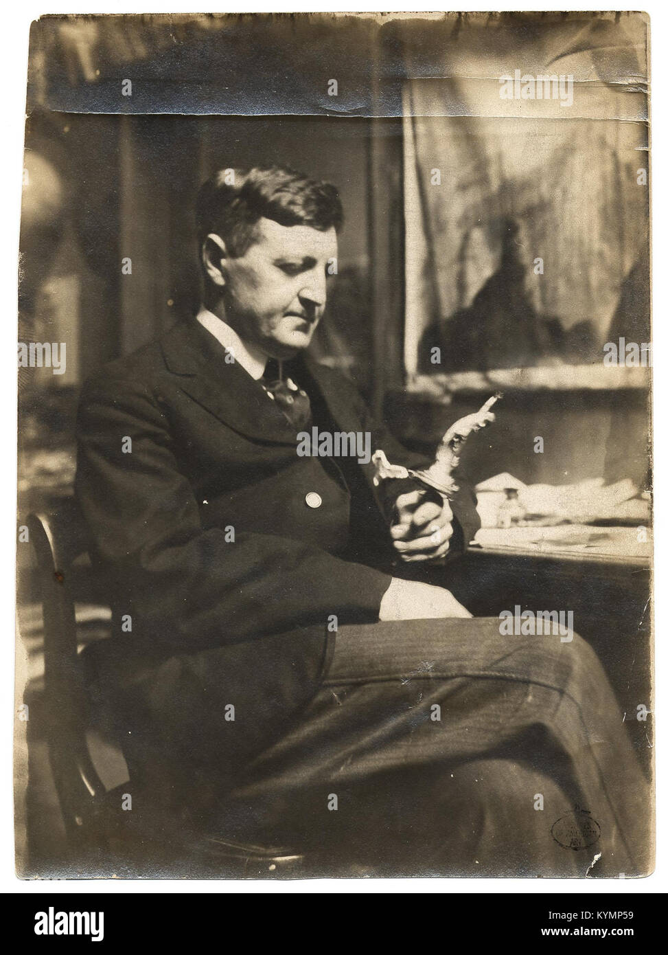 A historical portrait of Alfred Lenz, showcasing his contributions or ...