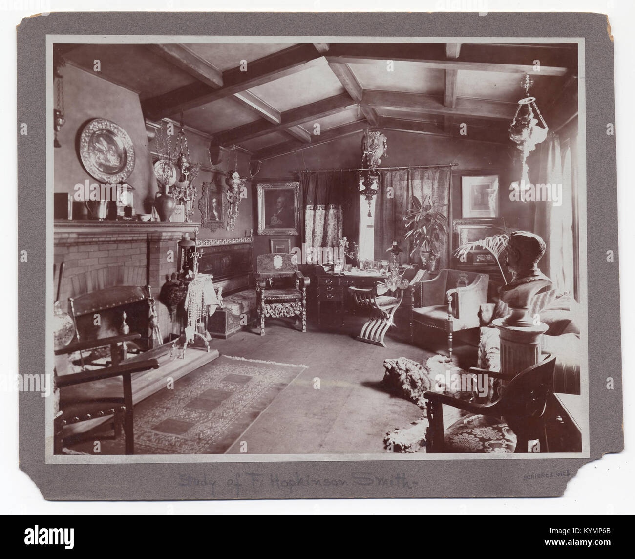 A photograph of the study of F. Hopkinson Smith, an American author and ...